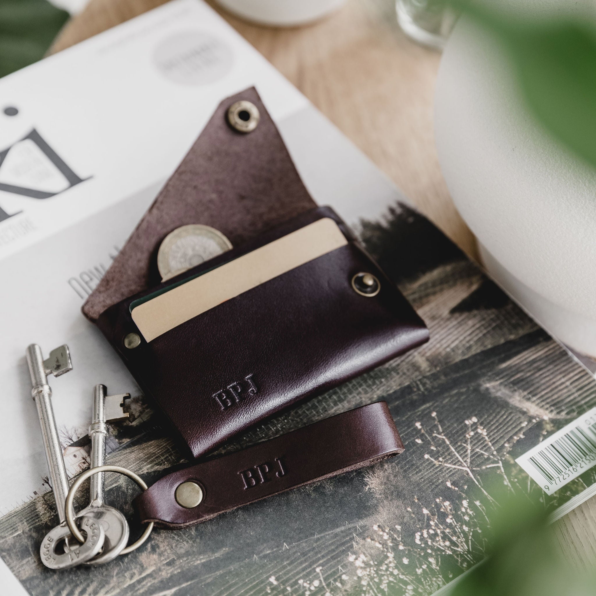 Leather Wallet & Keyring Combo – Wild Origin